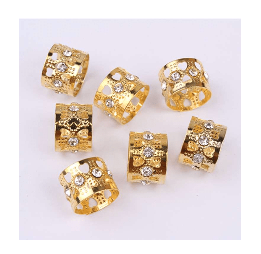 Dreamfix - Bagues pour cheveux "rhinestone" - 24 pcs – Ethni Beauty Market